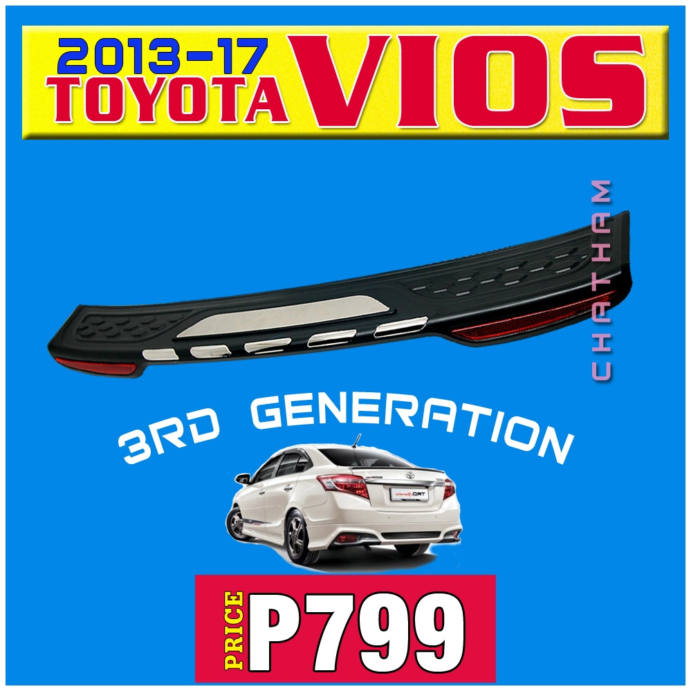 Rear Bumper Guard for Toyota Vios 2013 2014 2015 2016 2017 ( Gen 3 ...