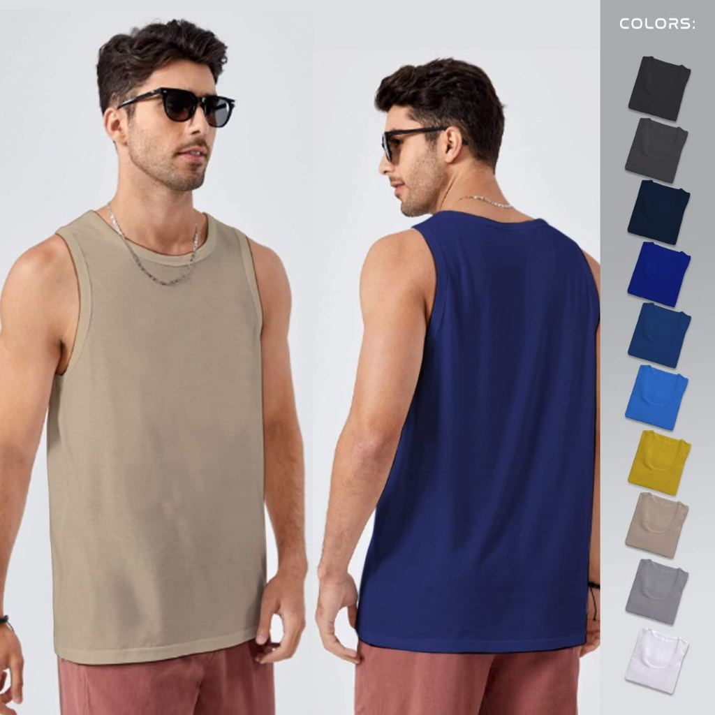 11 color plain sando for men‘s round neck tank tops(M- XL) | Shopee ...