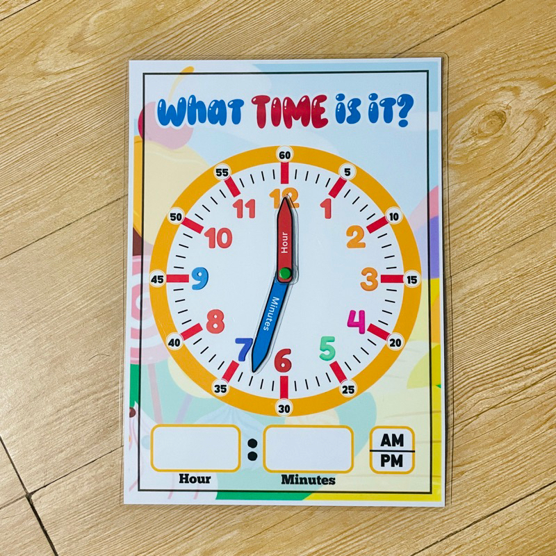 Clock Telling Time Educational Activity for Kids | Shopee Malaysia