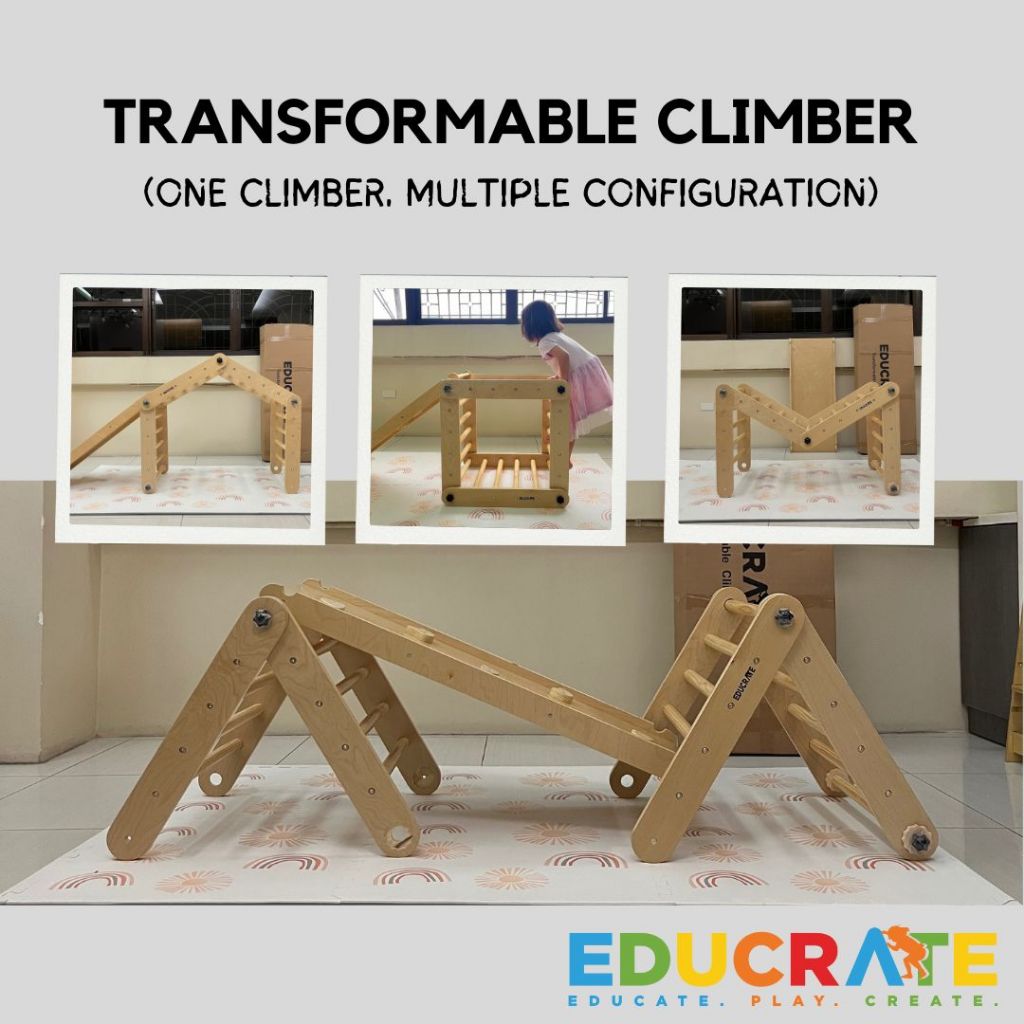 EducratePh Transformable Pikler Climber Montessori Open Ended pikler ...