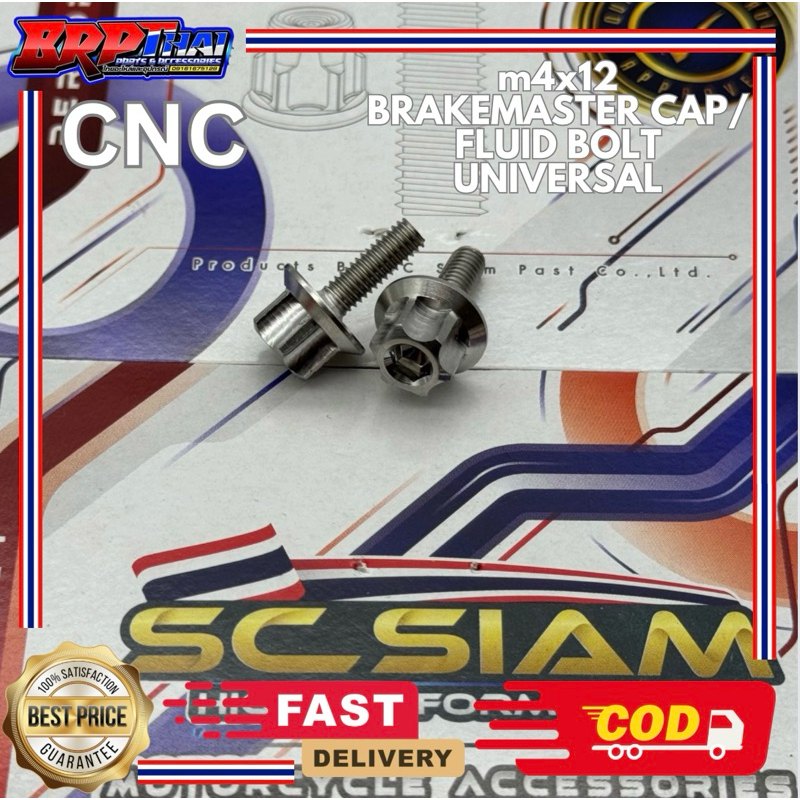 SC CIAM CNC BRAKE MASTER FLUID BOLT UNIVERSAL m4x12 ( SOLD PER PC ...