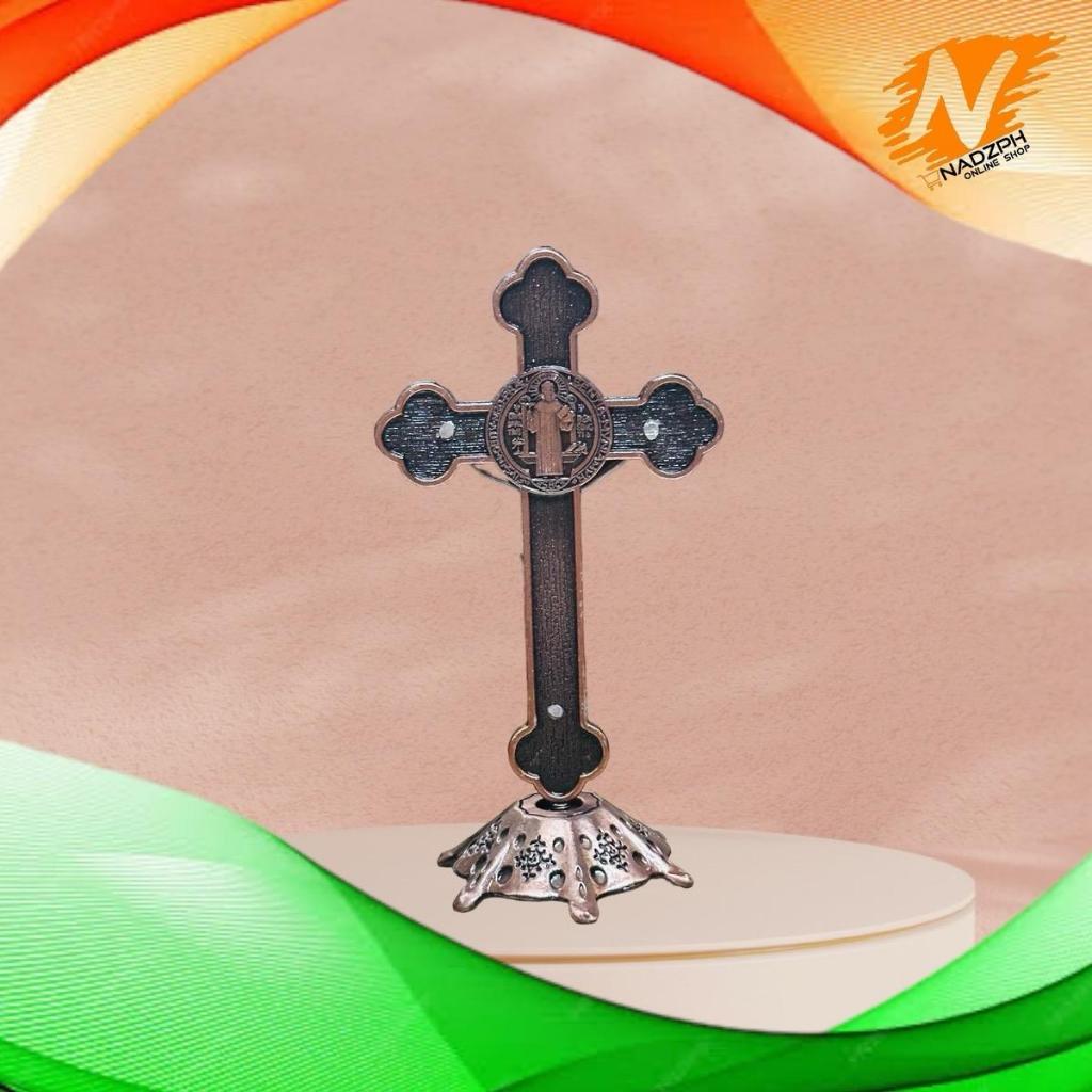 Jesus Christ Crucifix Altar Decor Stand Mini Catholic Metal Cross ...