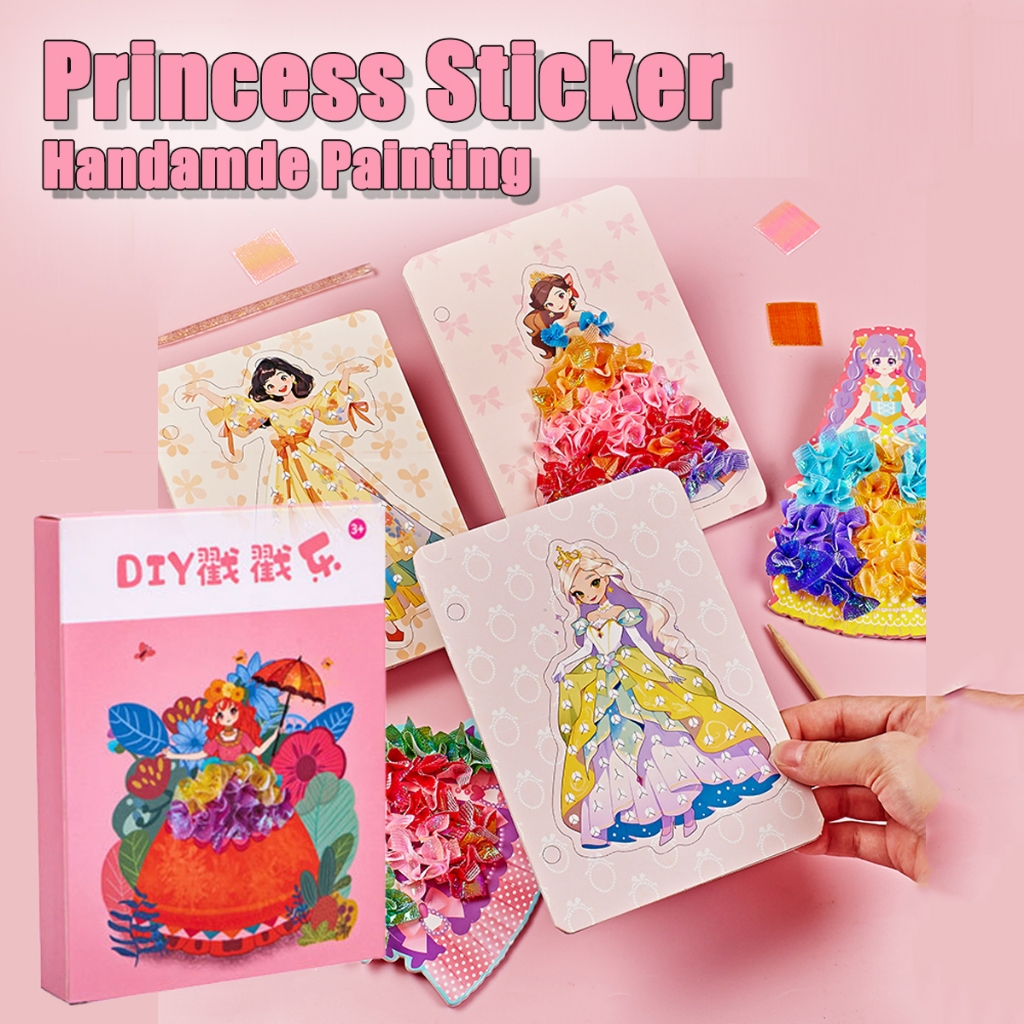 Poke & Poke Paintings Princess Dress Up Game Coloring Book Toy Sets ...