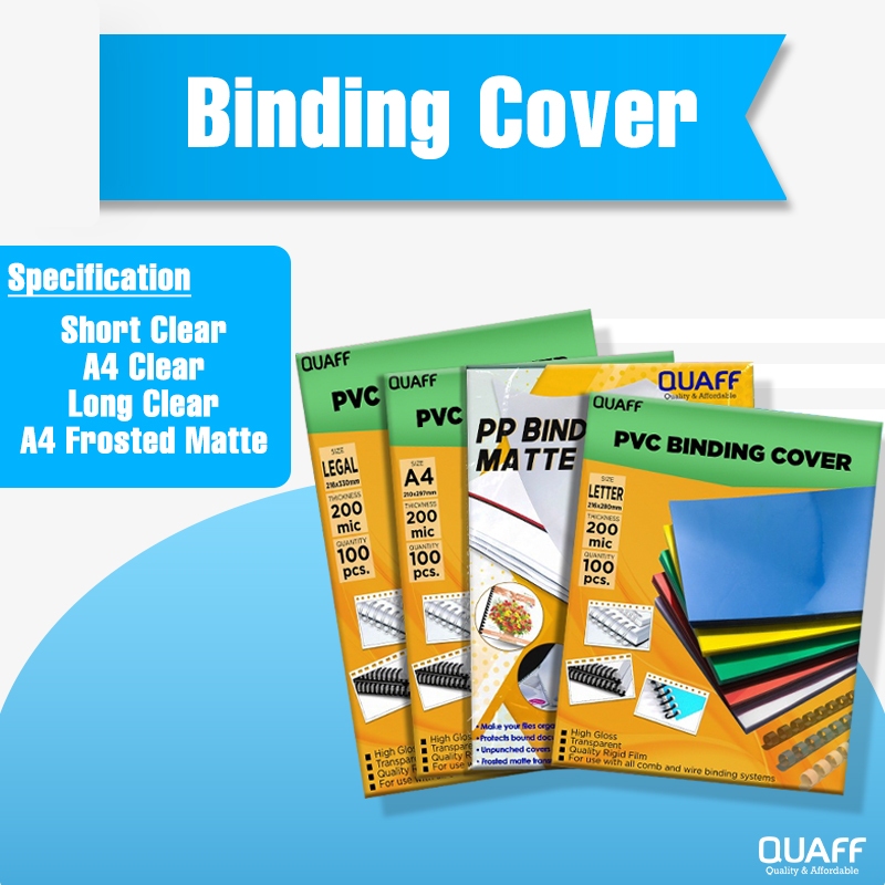 QUAFF PVC Binding Cover Short / A4 / Long | Shopee Malaysia