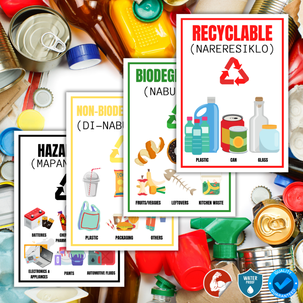 SECRET NEST Segregation Trash Bin Label Laminated Vinyl Sticker ...