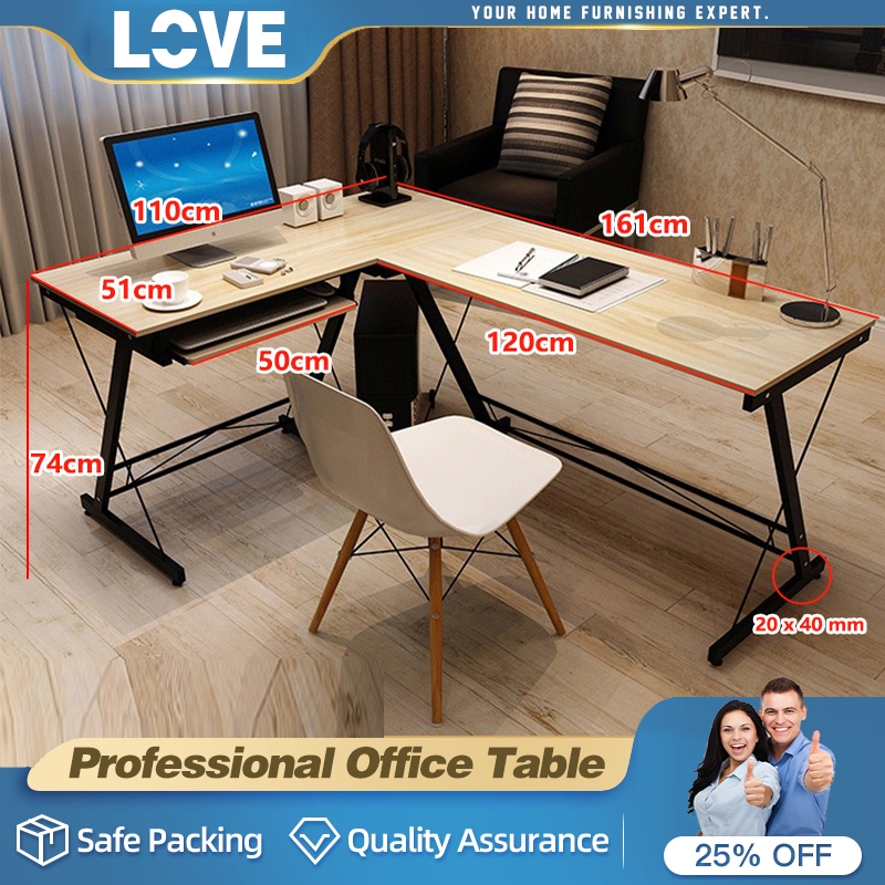 Gaming Table Corner Desk L-shaped Office Desk Table Computer Table ...