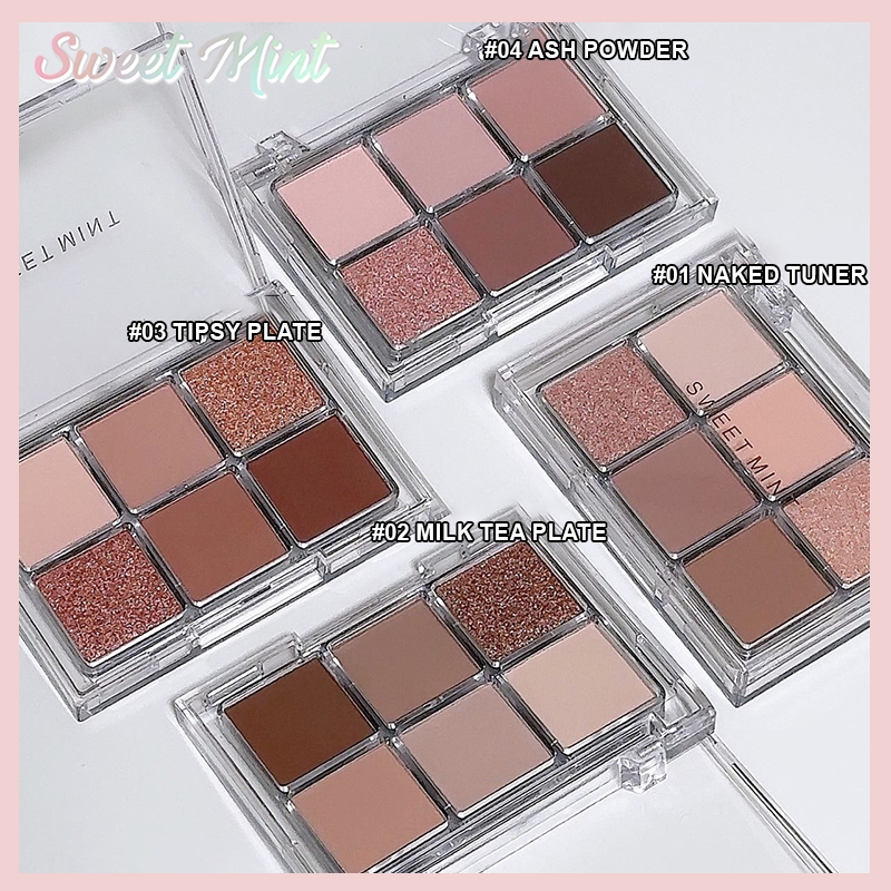 Sweet Mint 6 Colors Eyeshadow Palette Super Flash Stage Makeup Matte ...