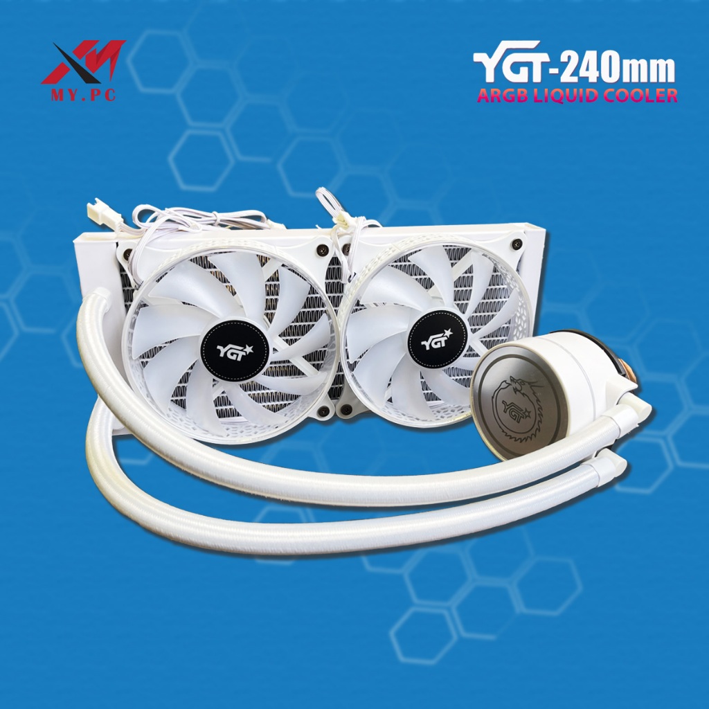 YGT DF-240 WHITE CPU Liquid Cooler All-in-one Liquid CPU Cooler with 5v ...