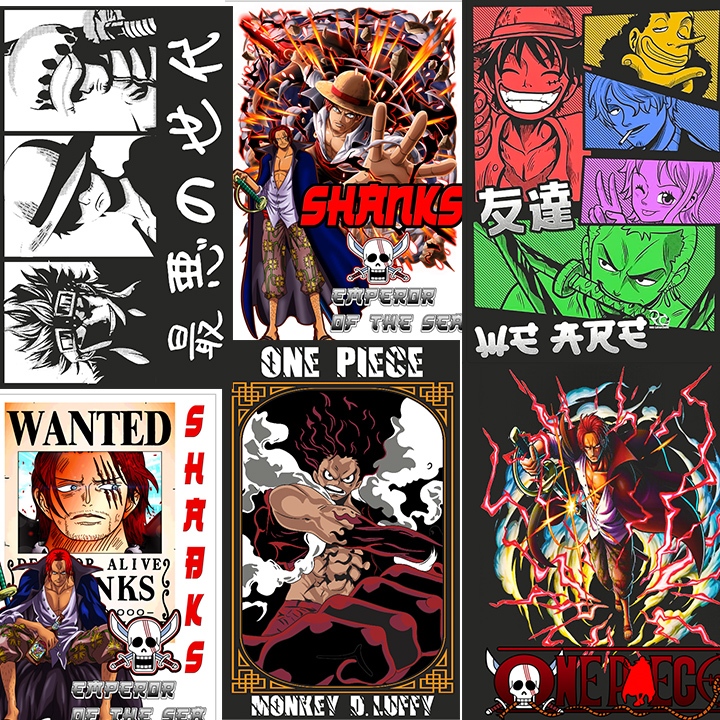 IRON ON - ANIME - ONE PIECE vol.4 Designs A4 size print to Press to any ...