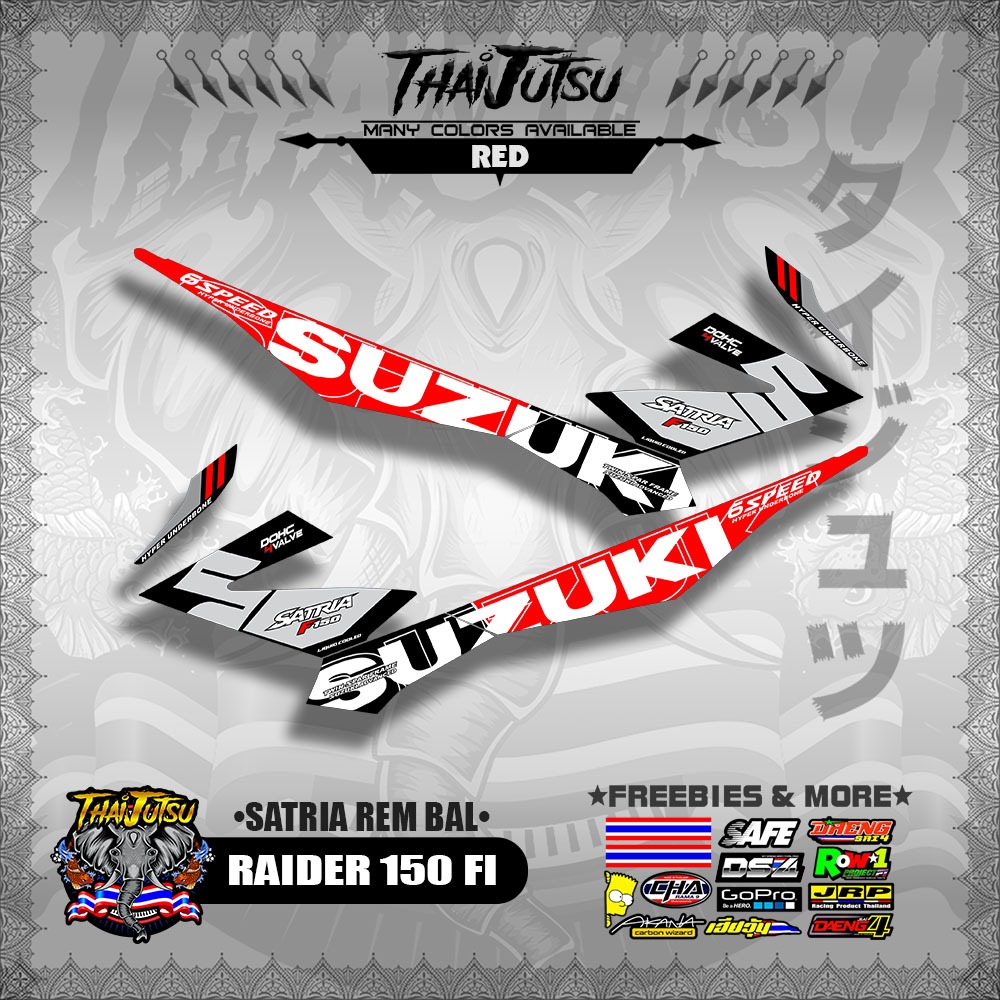 RAIDER 150 FI DECALS ( SATRIA REM BAL )【ThaijutsuStickers】 | Shopee ...