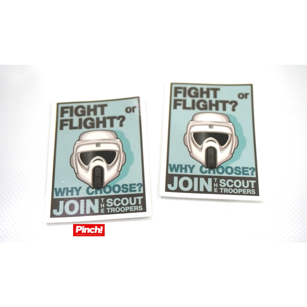 Scout Trooper Fight or Flight (StarWars) Stickers - Pinch 4pcs | Shopee ...