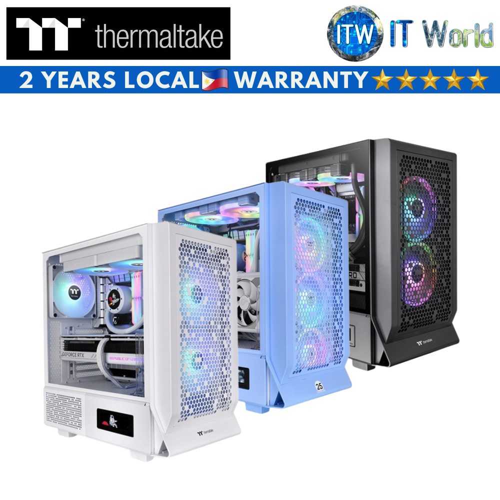 Thermaltake Ceres 330 TG ARGB E-ATX PC Case (Snow | Hydrangea | Black ...