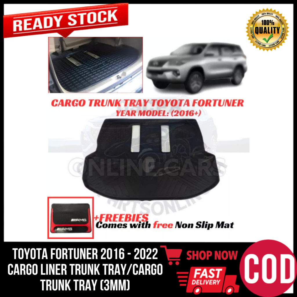GCAO 3mm Toyota Fortuner 2016 - 2022 Cargo Liner Trunk Tray/Cargo Trunk ...