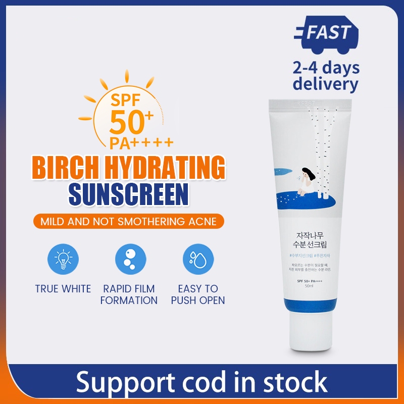 Round Lab Birch Juice Hydrating Whitening Sunscreen SPF50+PA++++Anti-Aging Sun Protection Cream ...
