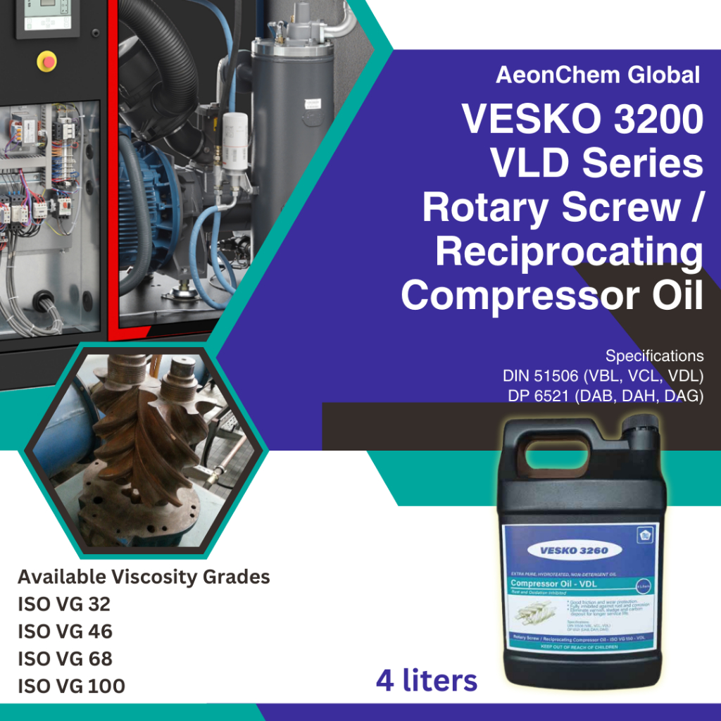Compressor Oil (Rotary Screw / Reciprocating ) ISO VG 32, 46, 68, & 100 ...