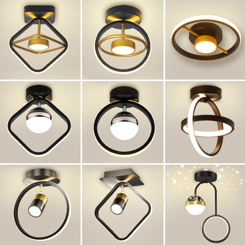 LED Tri Color Ceiling Light Modern Simple Iron Art Ceiling Lamp For ...