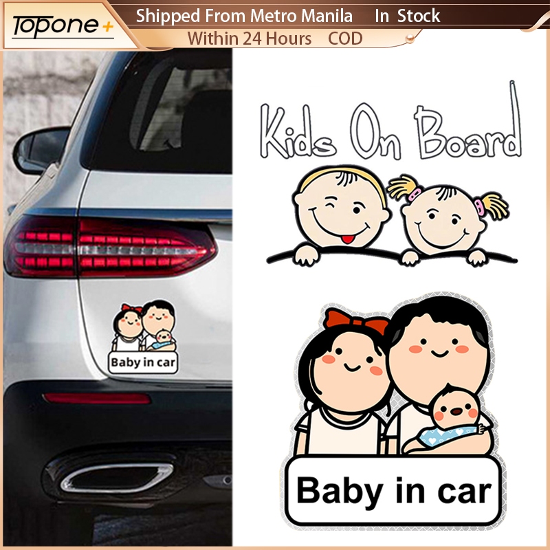Baby In Car Sticker Kids On Board Vinyl Car Warning Sticker Safety ...