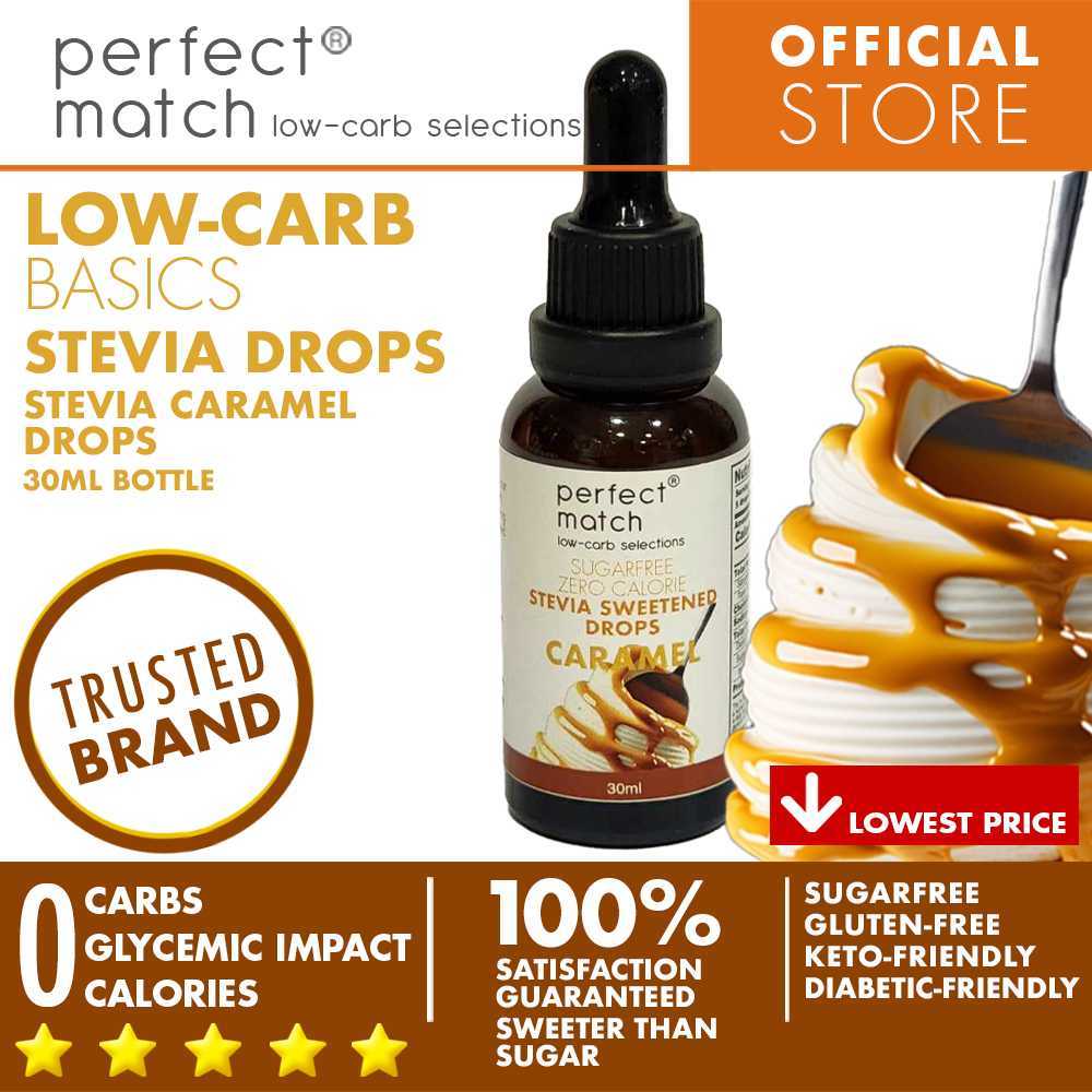 PerfectMatch Low-carb | Stevia Drops Pure or Assorted Flavors | Sugar ...