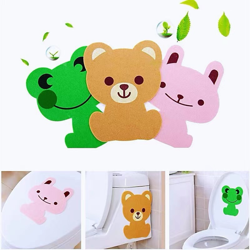 Cartoon toilet stickers Deodorant pad Cute WC Stickers Home DIY ...