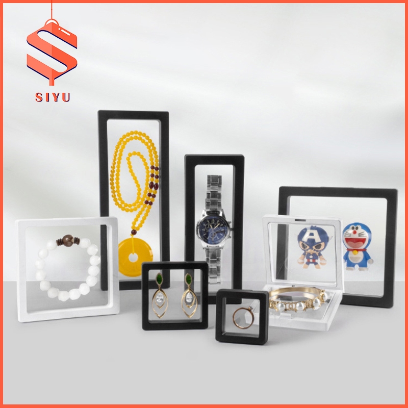 Floating Frame 3D Display Jewelry Box Suspension Storage PE Film ...