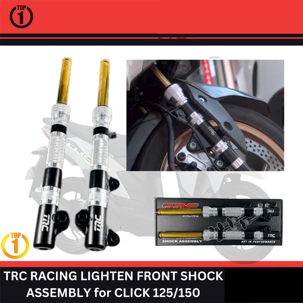 TOP1 PH Lighten Front Shock Assembly TRC CNC for Honda Click 125/150 v1 ...