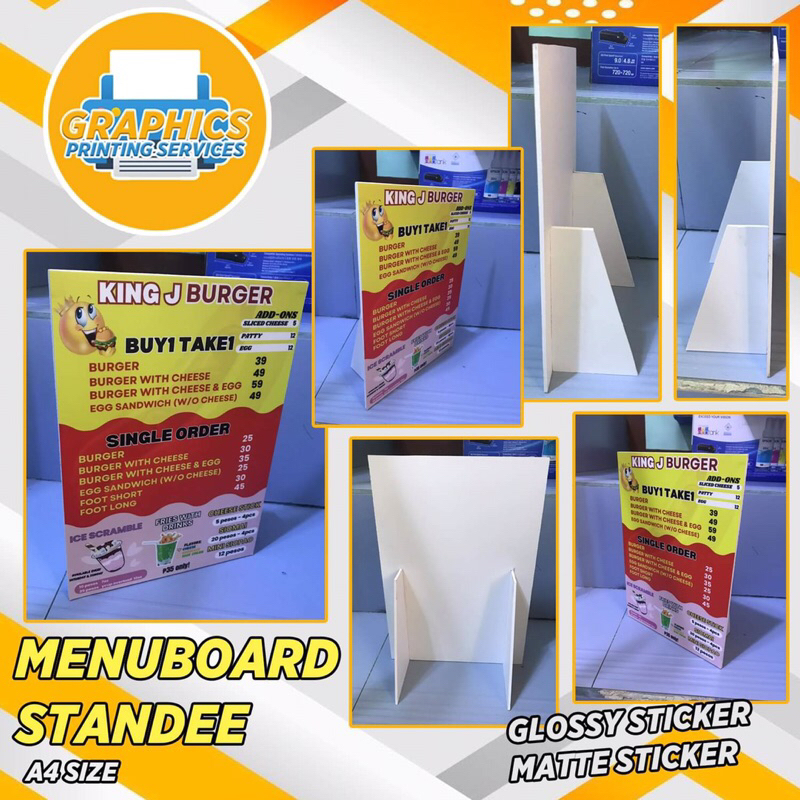 menu board standee and gcash standee | Shopee Malaysia