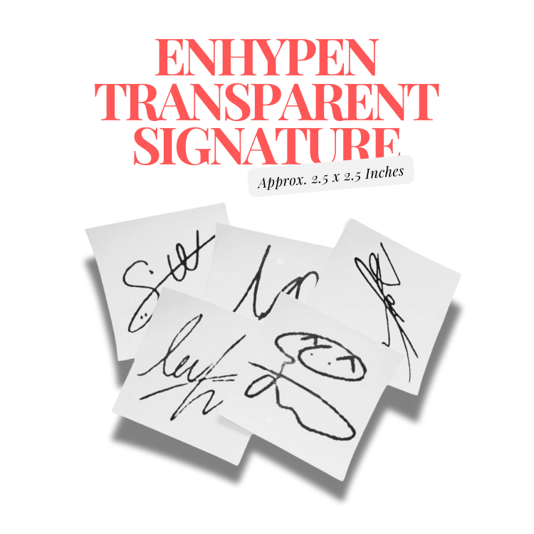Kpop Enhypen Member Transparent Signature Jungwon Heeseung Jay Jake ...