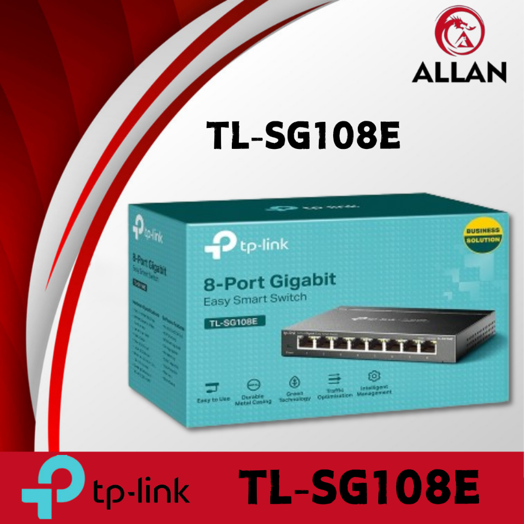 ALLAN TP LINK TL-SG108E 8-Port Gigabit Easy Smart Switch | Shopee Malaysia
