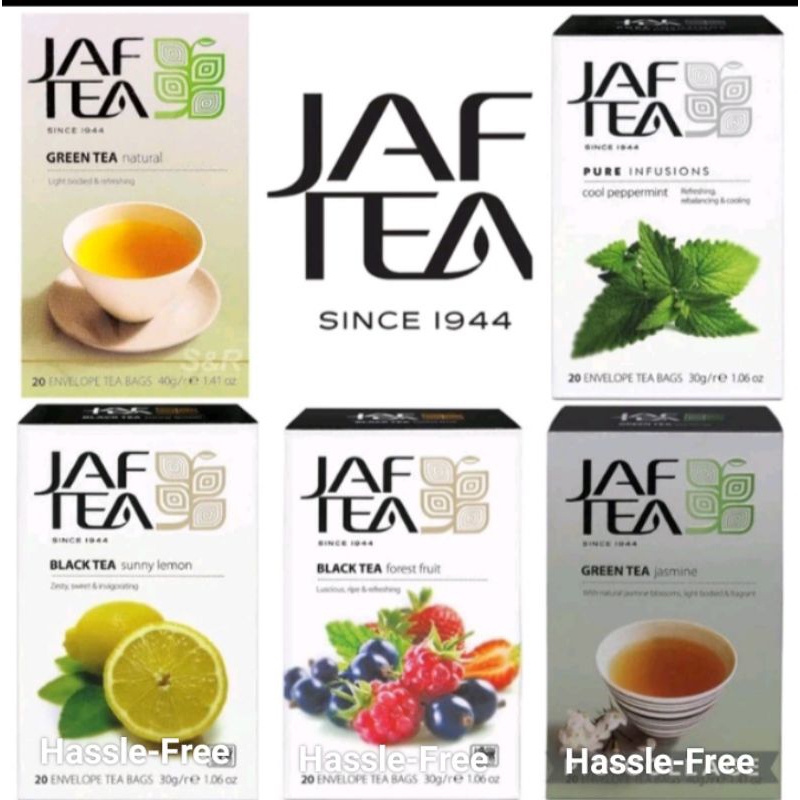 JAF TEA GREEN TEA & BLACK TEA 20 TEA BAGS (30g) MADE IN SRI LANKA ...