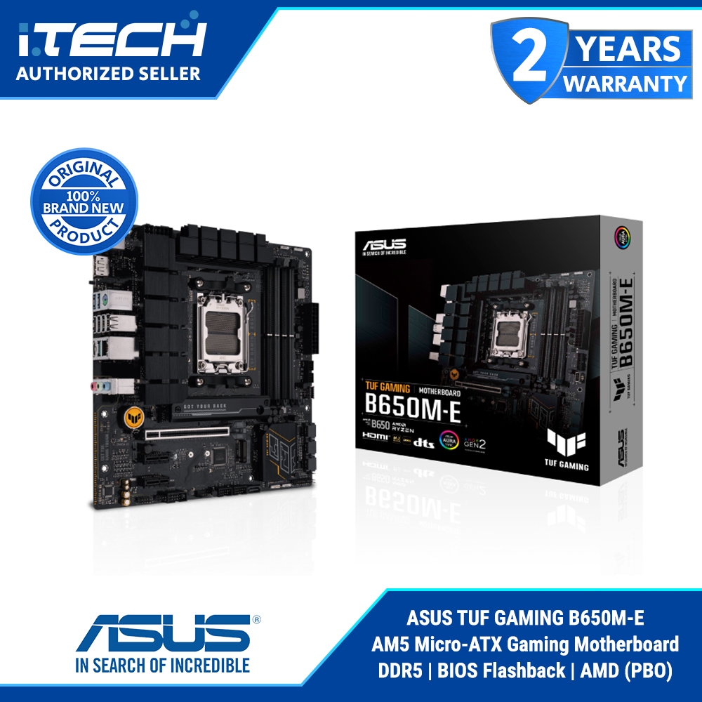 ASUS TUF GAMING B650M-E AM5 Gaming Motherboard micro-ATX Form Factor ...