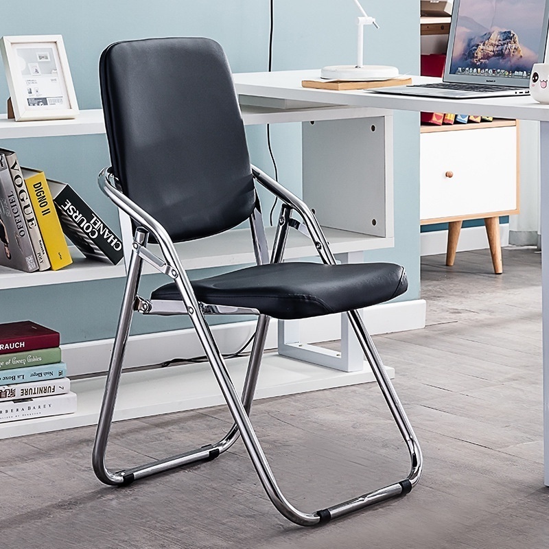 Foldable modern simple stool with back chair Portable home office chair ...