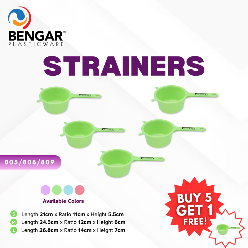 BENGAR PLASTICWARE BUY 5 get 1 Plastic Strainer for foods Food strainer ...