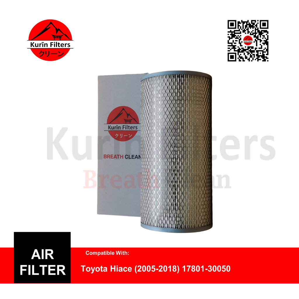 KURIN Air Filter for Toyota Hiace (2005 - 2018) - 17801-30050 | Shopee ...