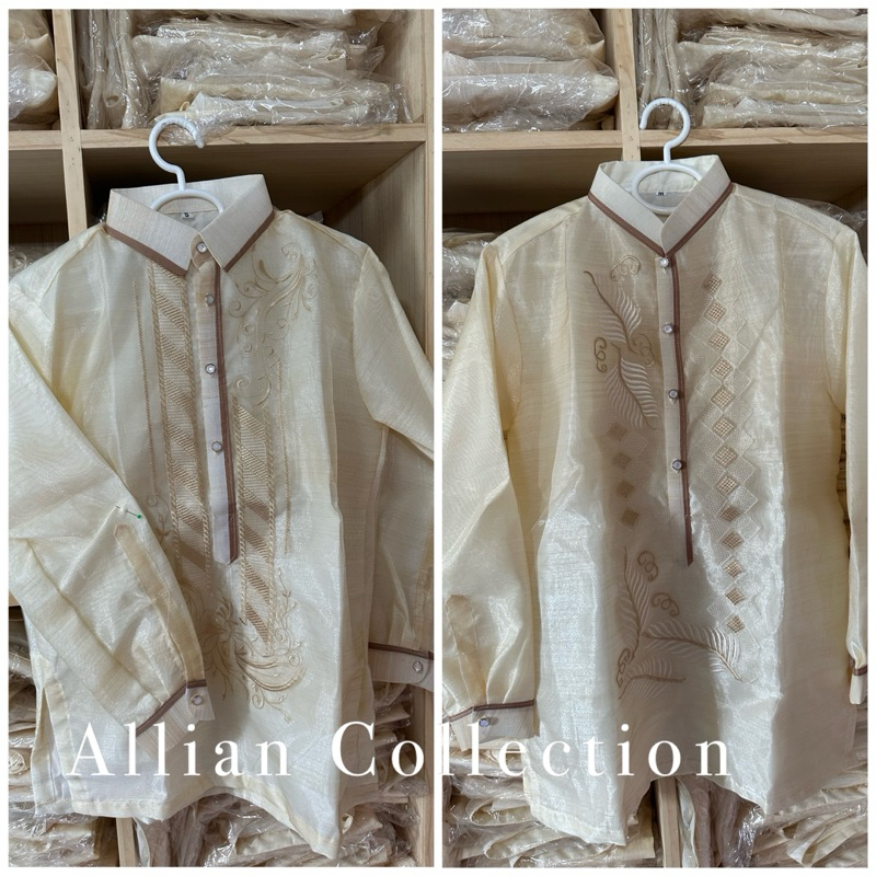 Barong tagalog with Lining Random design(Assorted burda) | Shopee Malaysia