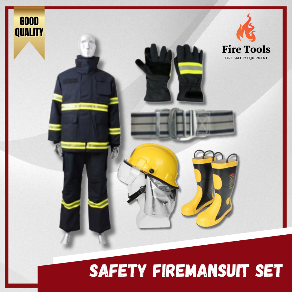 Fireman Suit Complete Set Premium Quality Thick Fireman Suit | Shopee ...