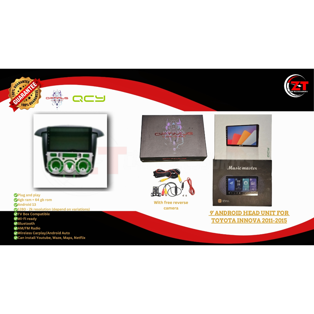 Toyota Innova 2011-2015 9inch QCY Android Head unit | Shopee Malaysia