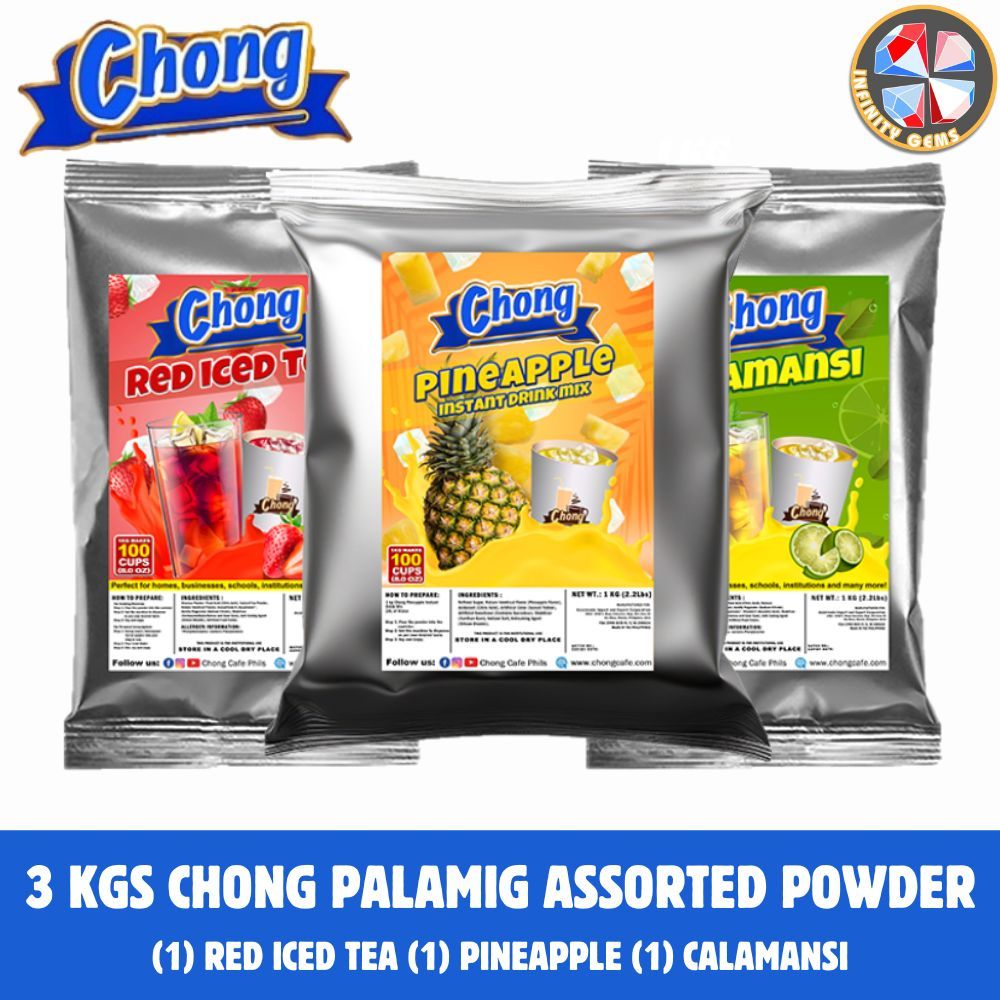 3 KGS CHONG PALAMIG ASSORTED PREMIXED POWDER [RED ICED TEA - PINEAPPLE ...