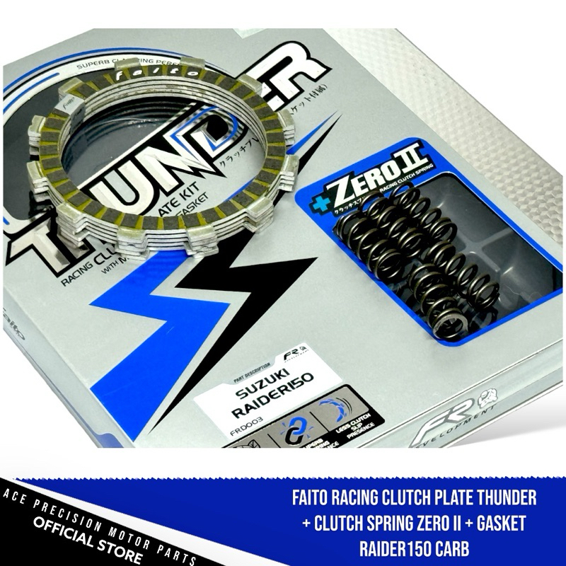 FAITO CLUTCH LINING RAIDER CARB|Fi THUNDER + CLUTCH SPRING ZERO II ...