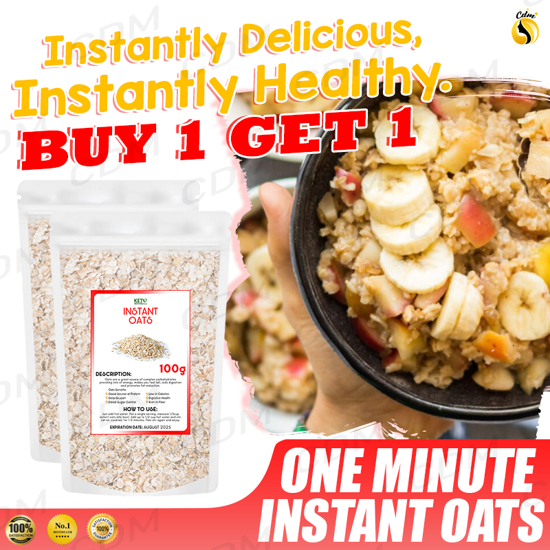 Instant Oats 100g Oatmeal / Easy Cooking / Diet-Friendly / High Fiber ...