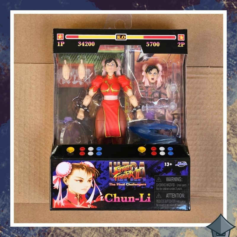 JADA TOYS Ultra Street Fighter II Chun-Li Red P2 Player 2 6" Action ...