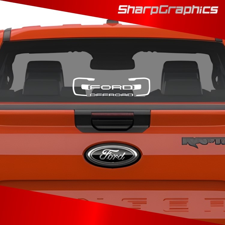 Ford Ranger Raptor OFF ROAD Back Glass Windshield Sticker Decal ...