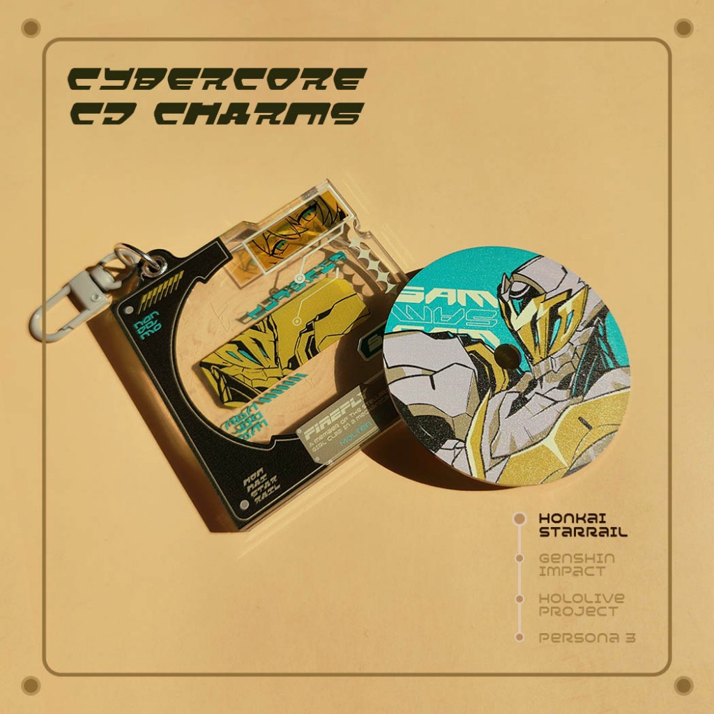 CD Charm Keychain - Honkai Star Rail Sam Firefly Cybercore Aesthetic ...