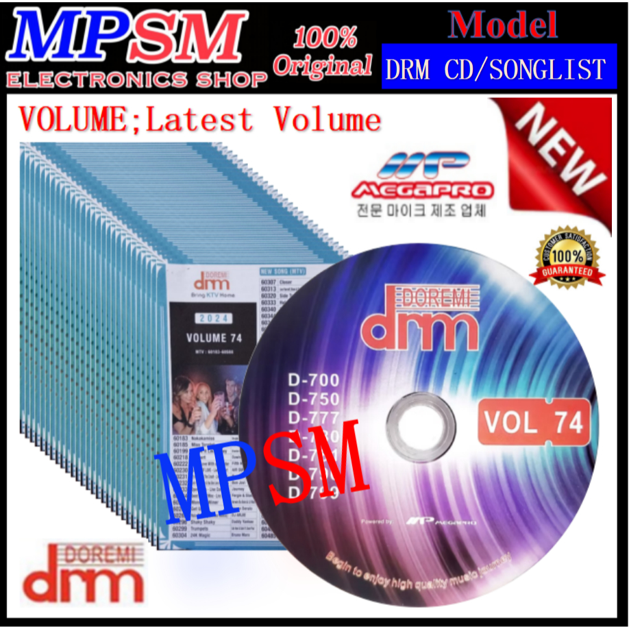 MPSM SHOP Updated CD MEGAPRO DoReMi DRM Songlist For D-700 750 777 780 ...