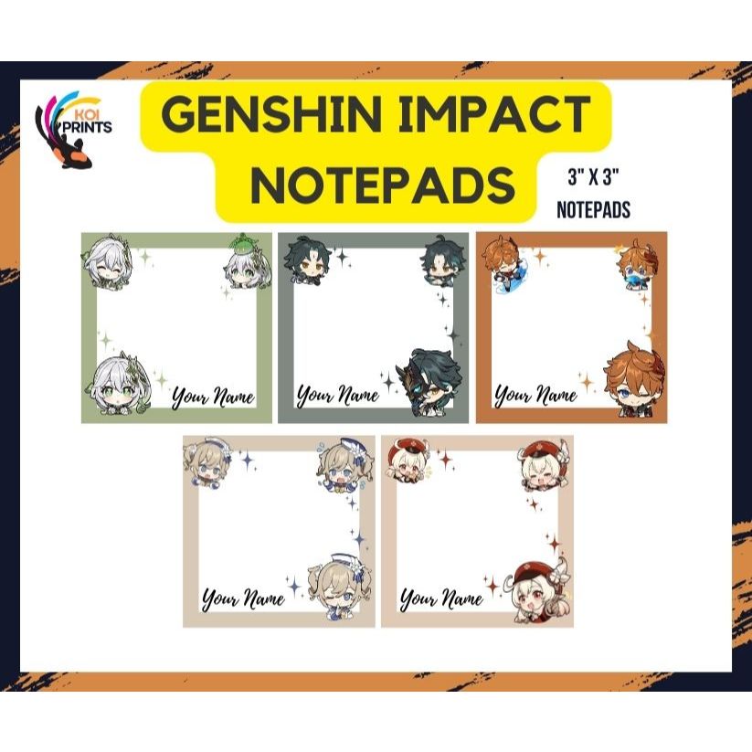 Genshin Impact Notepads | Shopee Malaysia