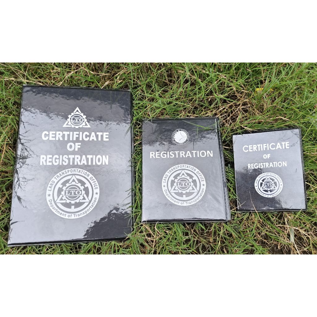 CERTIFICATE OF REGISTRATION LTO/ DOCUMENT HOLDER Holder for motorcycle ...