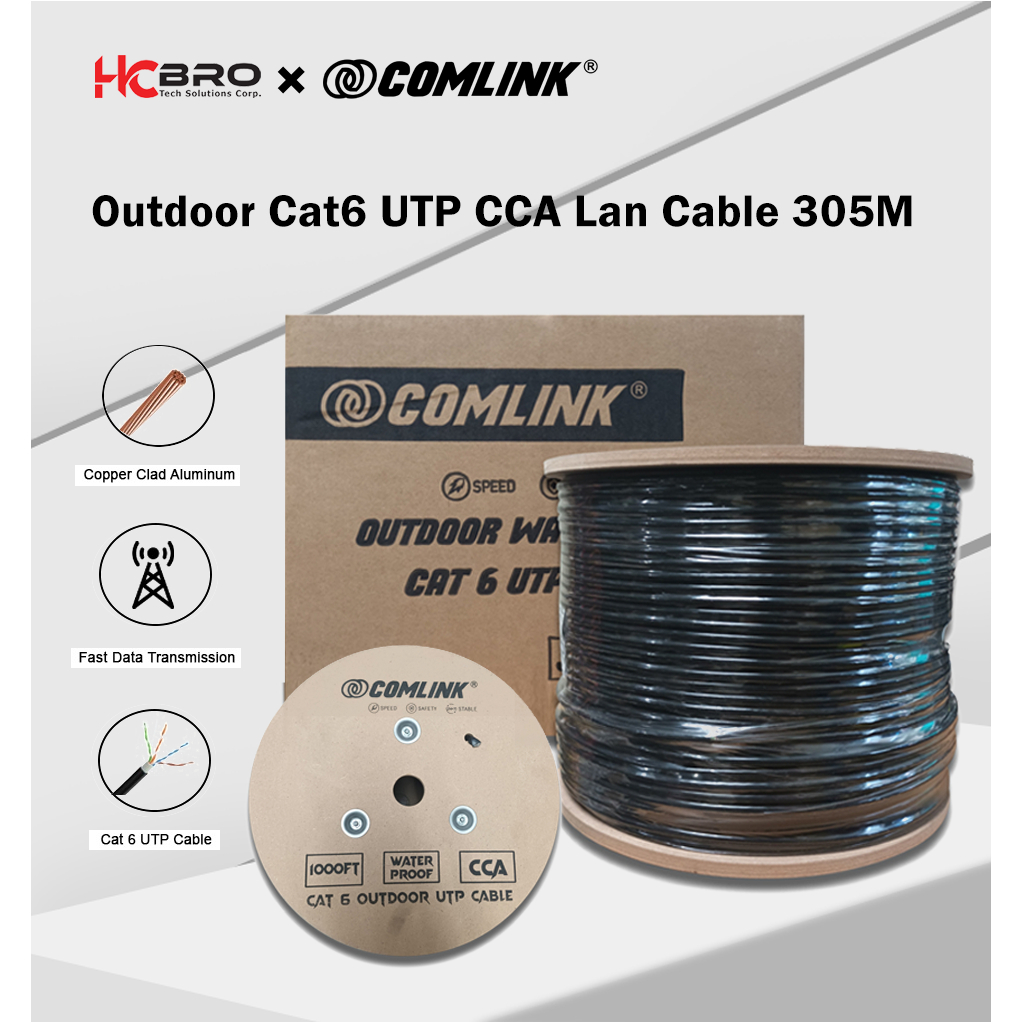 Comlink Indoor / Outdoor CAT6 UTP Cable Lan Cable Ethernet Cable RJ45 ...