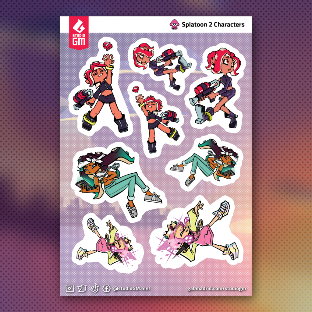 Splatoon 2 Characters Octo Expansion Sticker Sheet Nintendo Switch ...