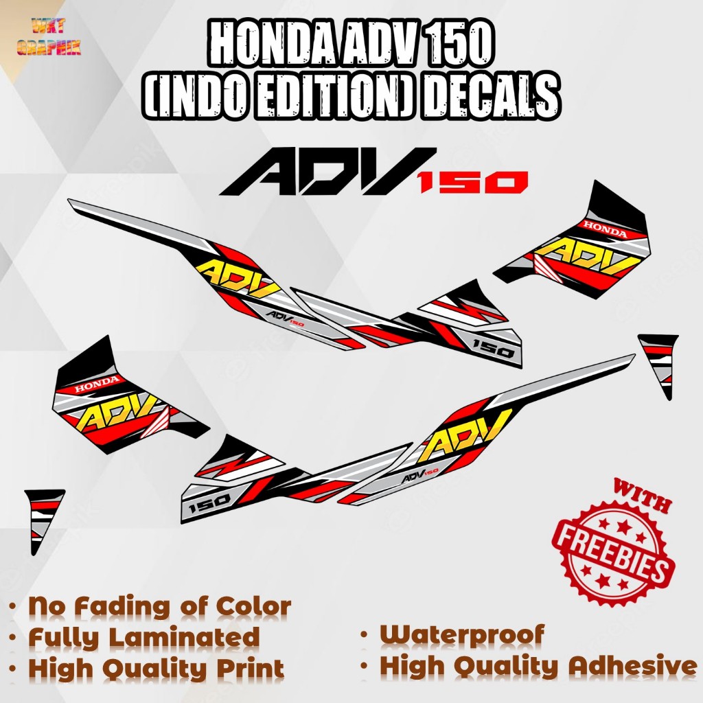 HONDA ADV 150 INDO EDITION DECALS (WATERPROOF, LAMINATED, FADE PROOF ...