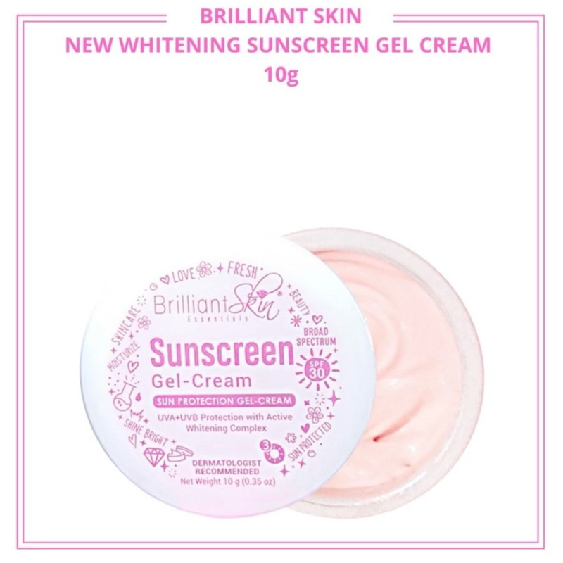 AUTHENTIC Brilliant Whitening Sunscreen Gel Cream 10g | Shopee Malaysia