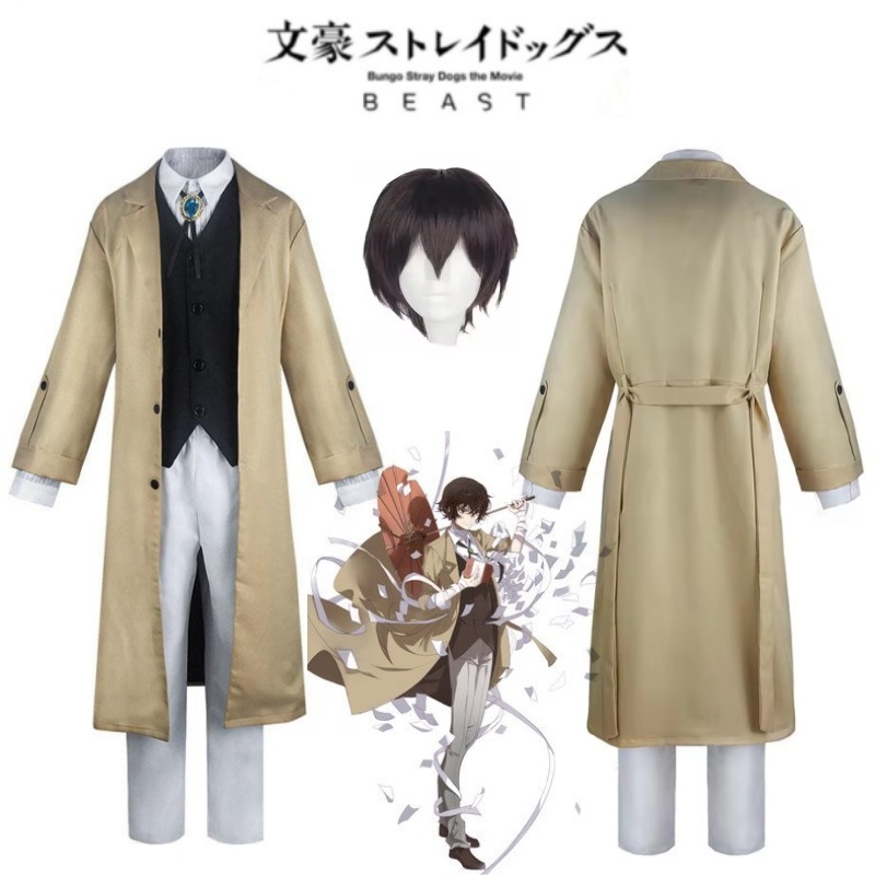 Osamu Dazai Cosplay Costume Detective Long Jacket Coat Anime Uniform ...